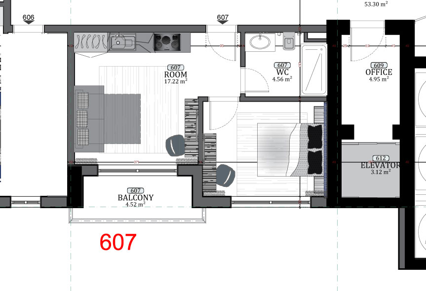 607 apartment – Hotel Avangard